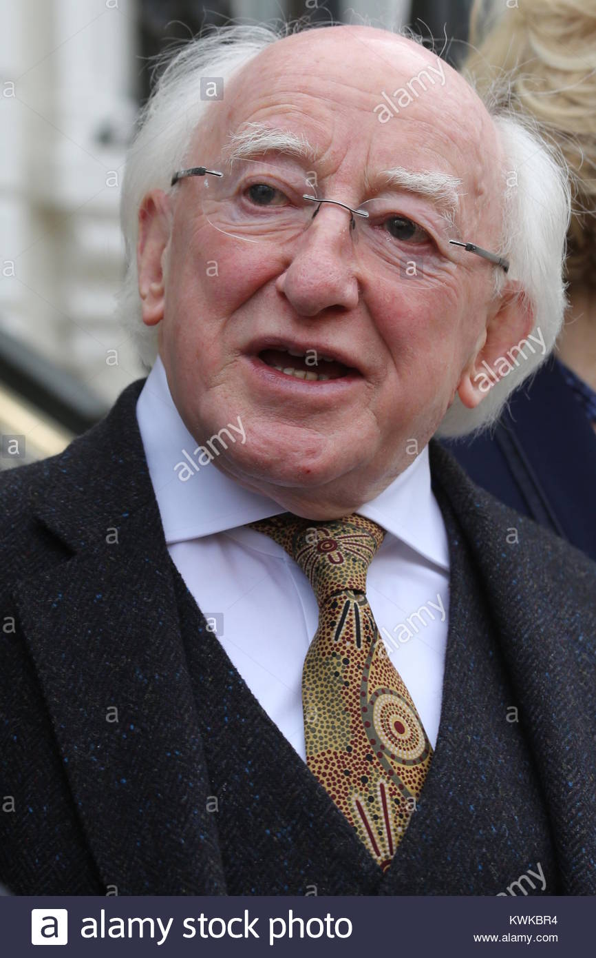 President Michael D Higgins at the Mansion House in Dublin during the ...