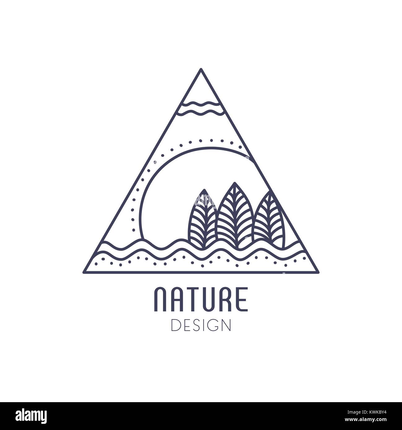 Vector triangle sun nature symbol hi-res stock photography and images ...