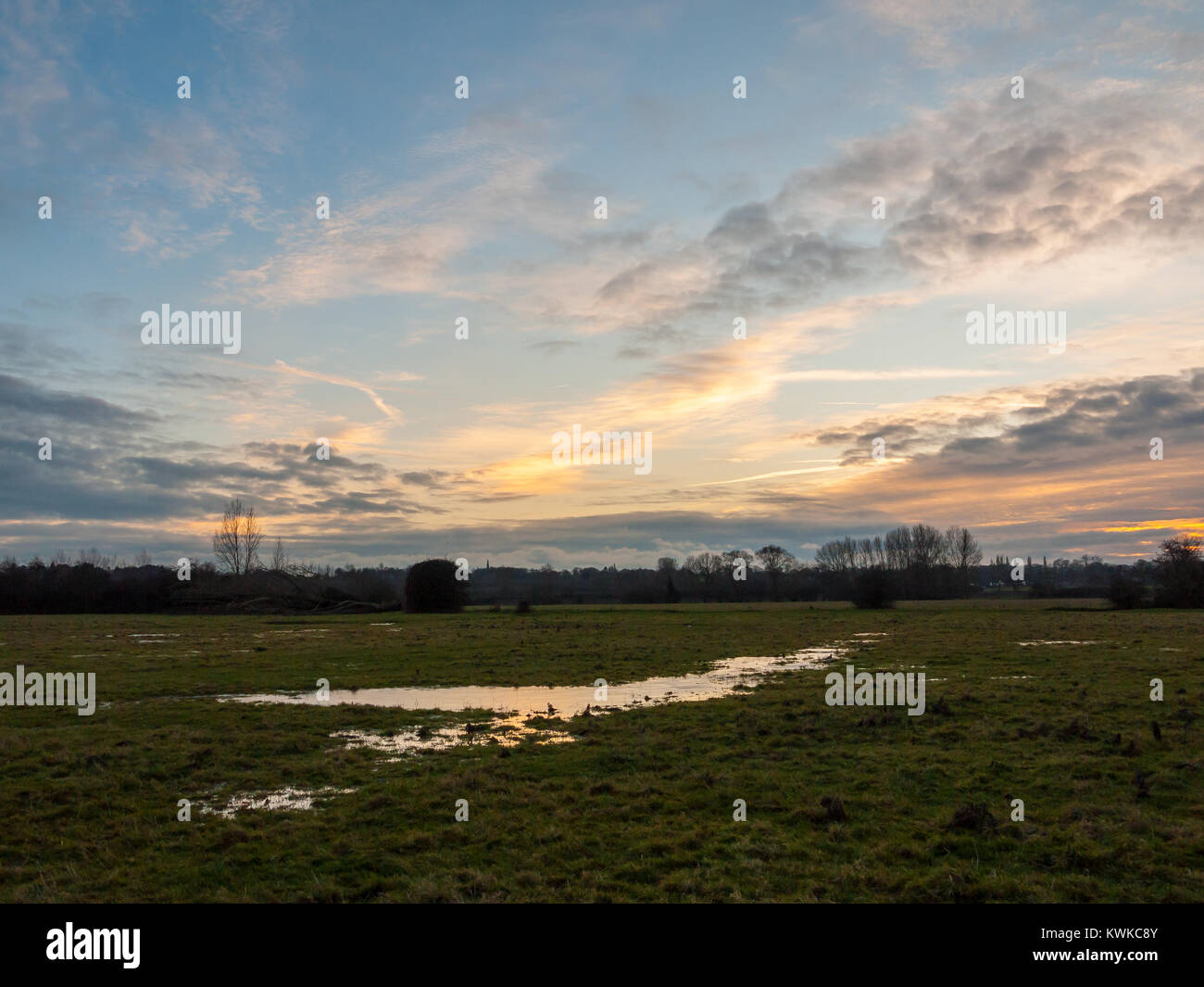 empty wet grass field low light sunset landscape dedham plain empty no ...