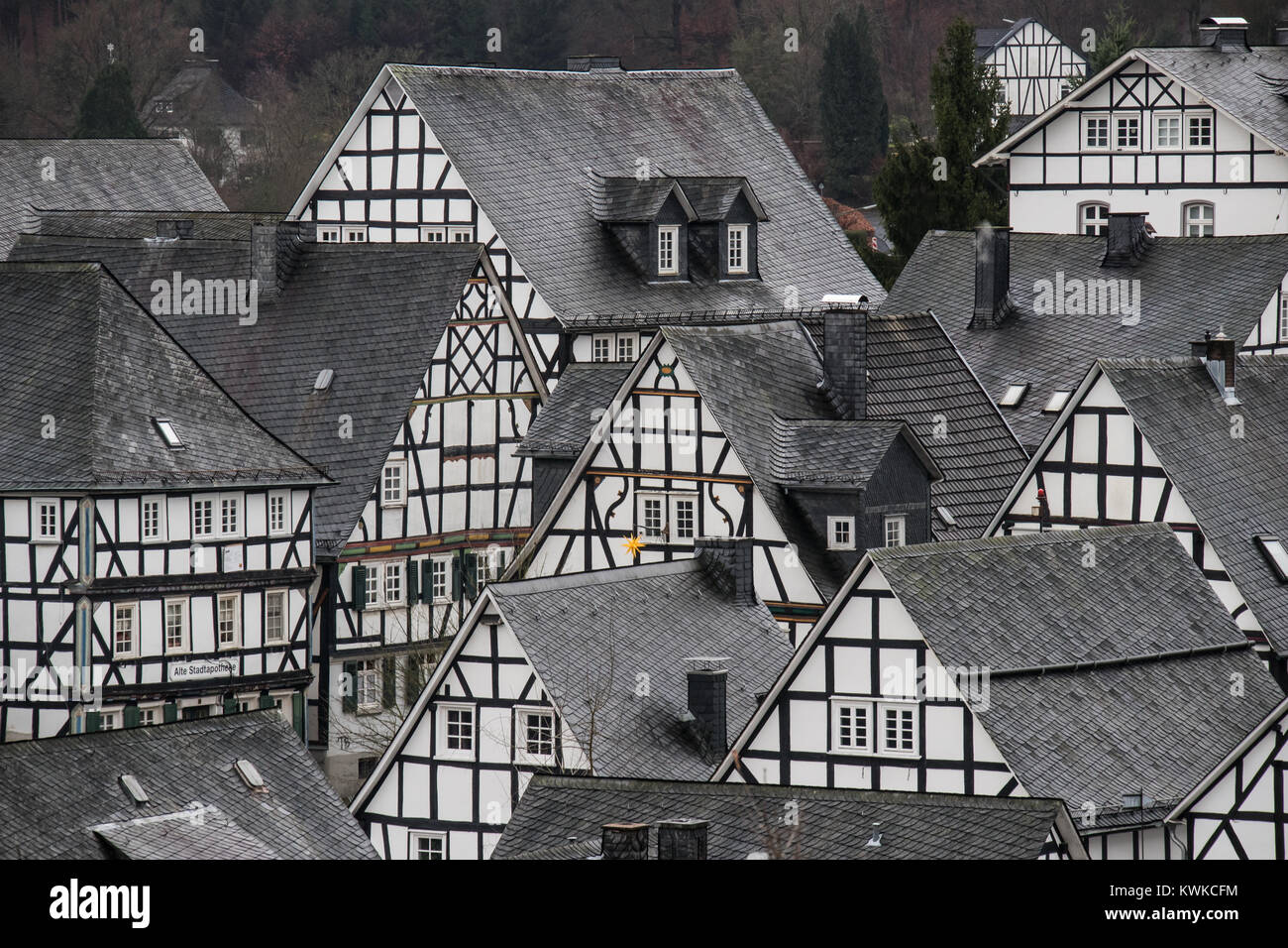 historical old town of Freudenberg, North Rhine-Westphalia, Germany ...