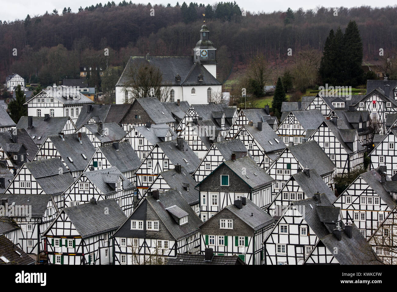 historical old town of Freudenberg, North Rhine-Westphalia, Germany ...