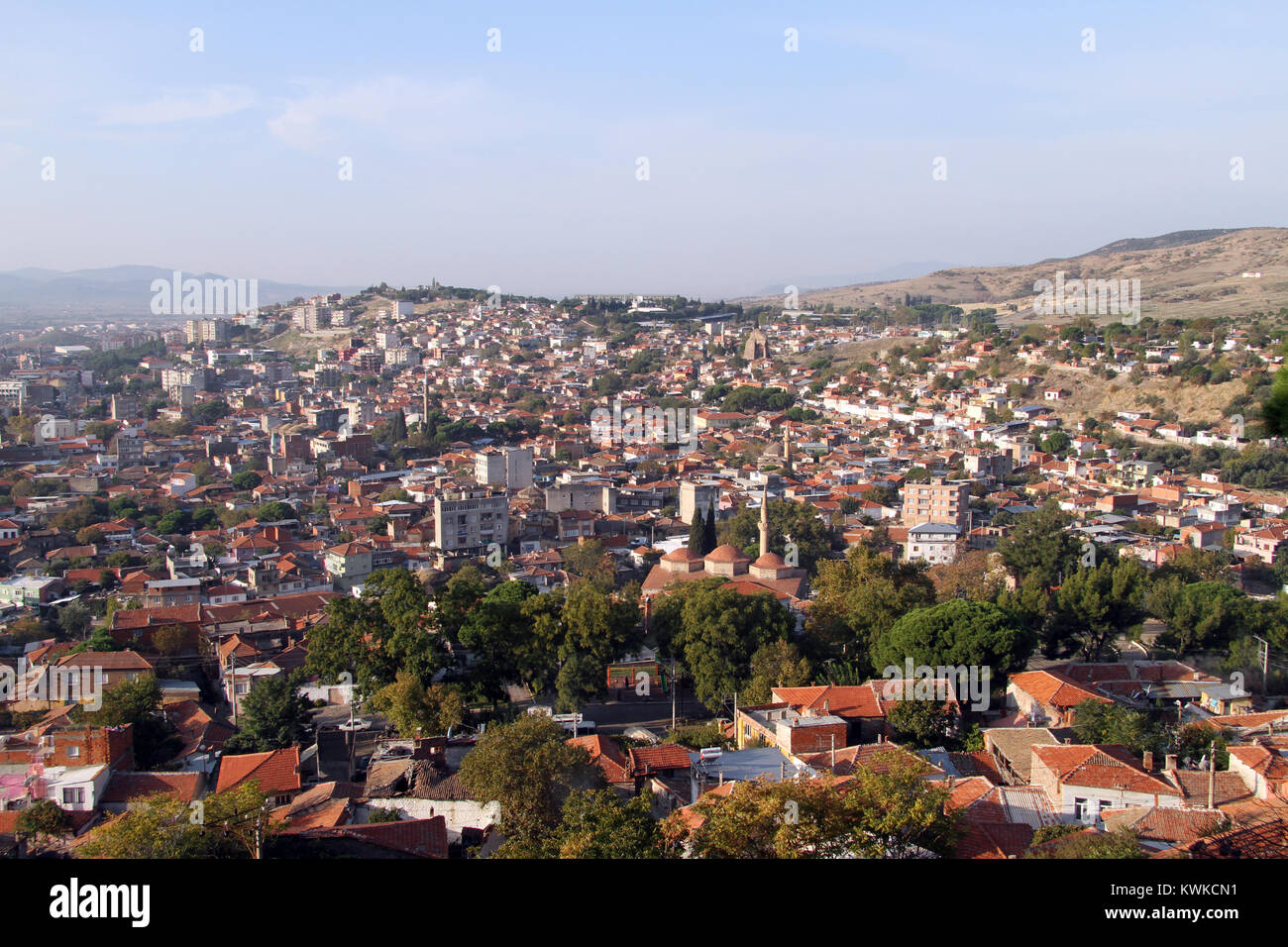 View of turkish town Bergama, Turkey Stock Photo - Alamy
