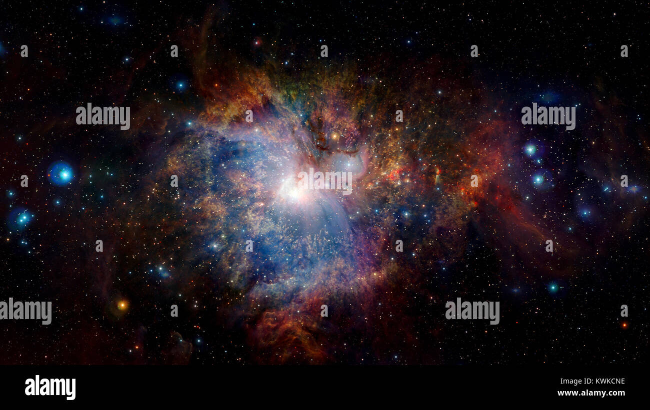 Galaxy and nebula. Elements of this Image Furnished by NASA Stock Photo ...