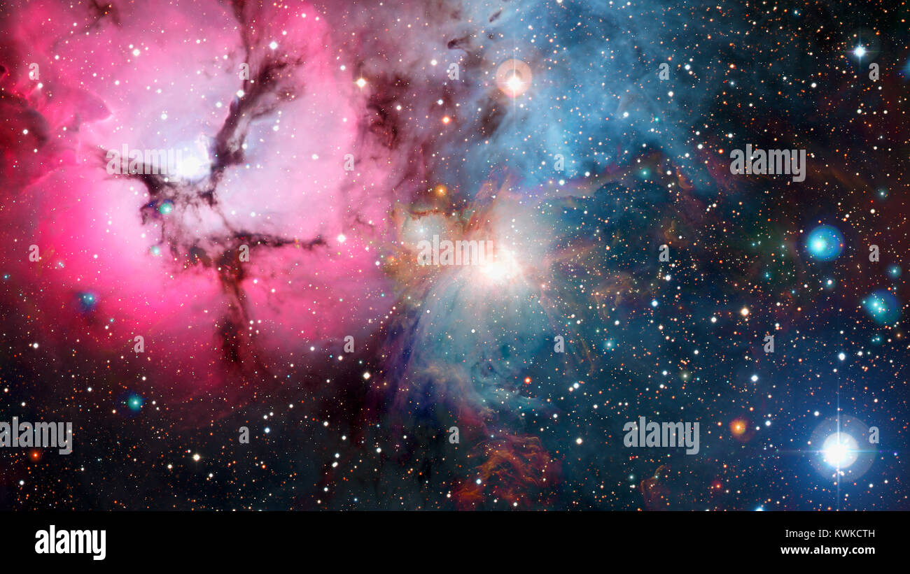 Beautiful nebula, stars and galaxies. Elements of this image furnished ...