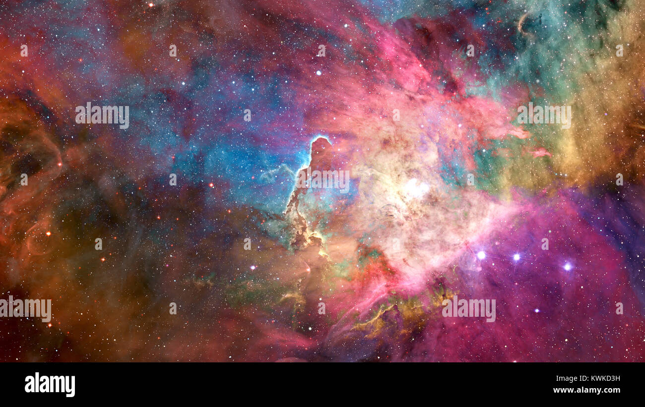 Nebula and galaxies in deep space. Elements of this image furnished by ...