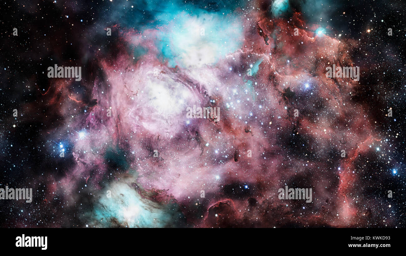 Beautiful nebula, stars and galaxies. Elements of this image furnished ...