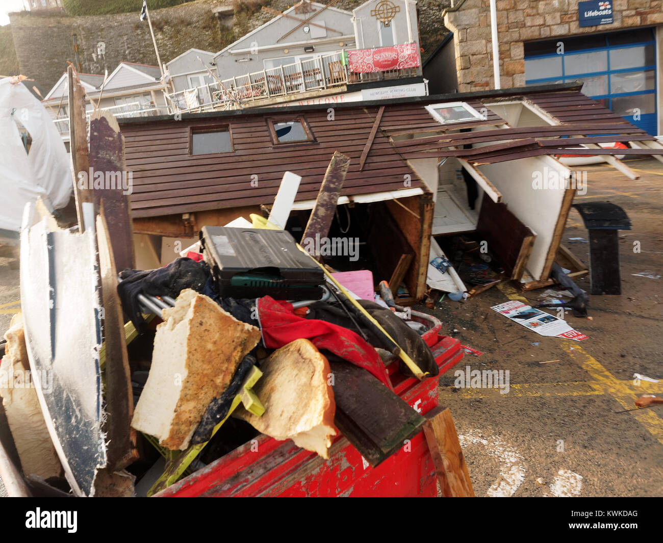 Eleanor Storm Newquay Harbour damage Stock Photo - Alamy Eleanor Storm Newquay Harbour damage Stock Photo - Alamy