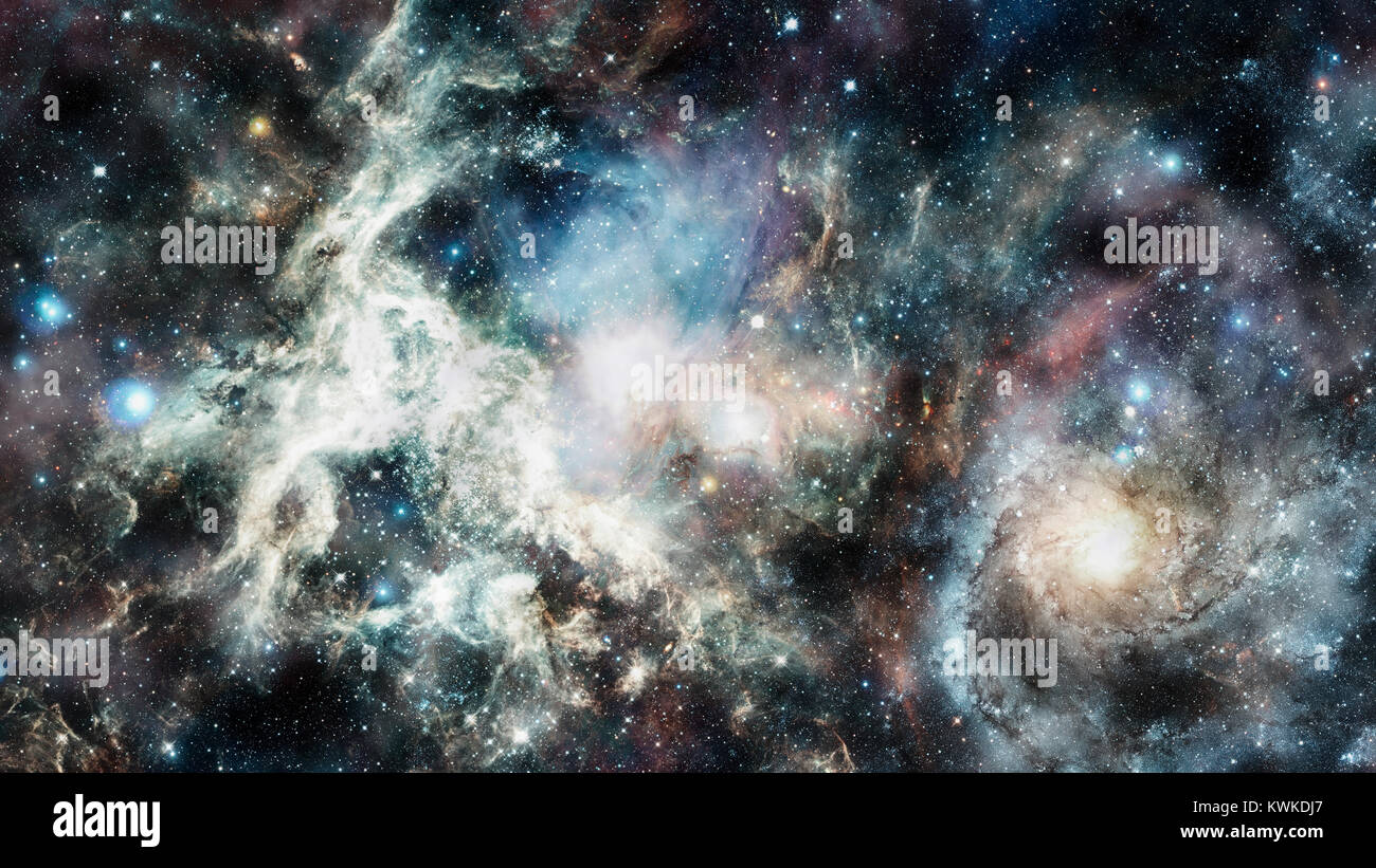 Cosmic clouds of mist on bright colorful backgrounds. Elements of this ...