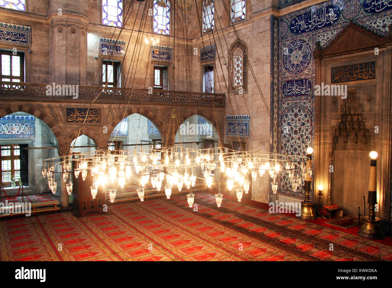Inside turkish mosque in Istanbul, Turkey Stock Photo - Alamy