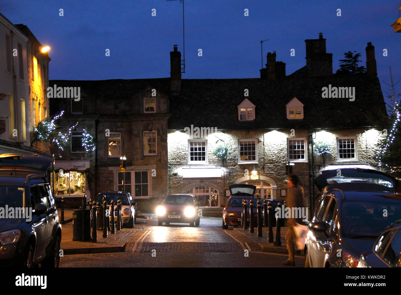 Christmas lights at Chipping Norton Stock Photo - Alamy