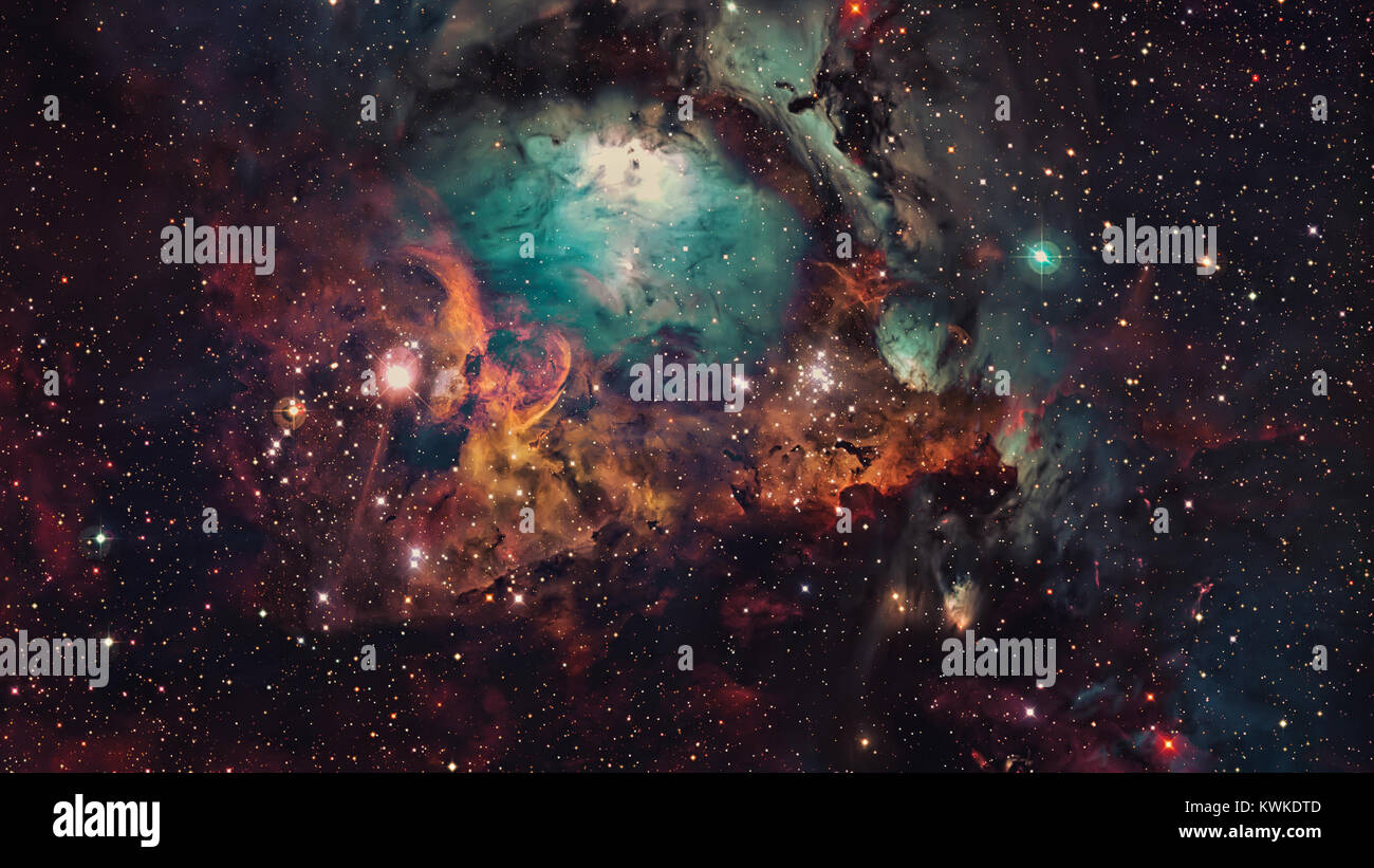 Futuristic abstract space background. Night sky with stars and nebula ...