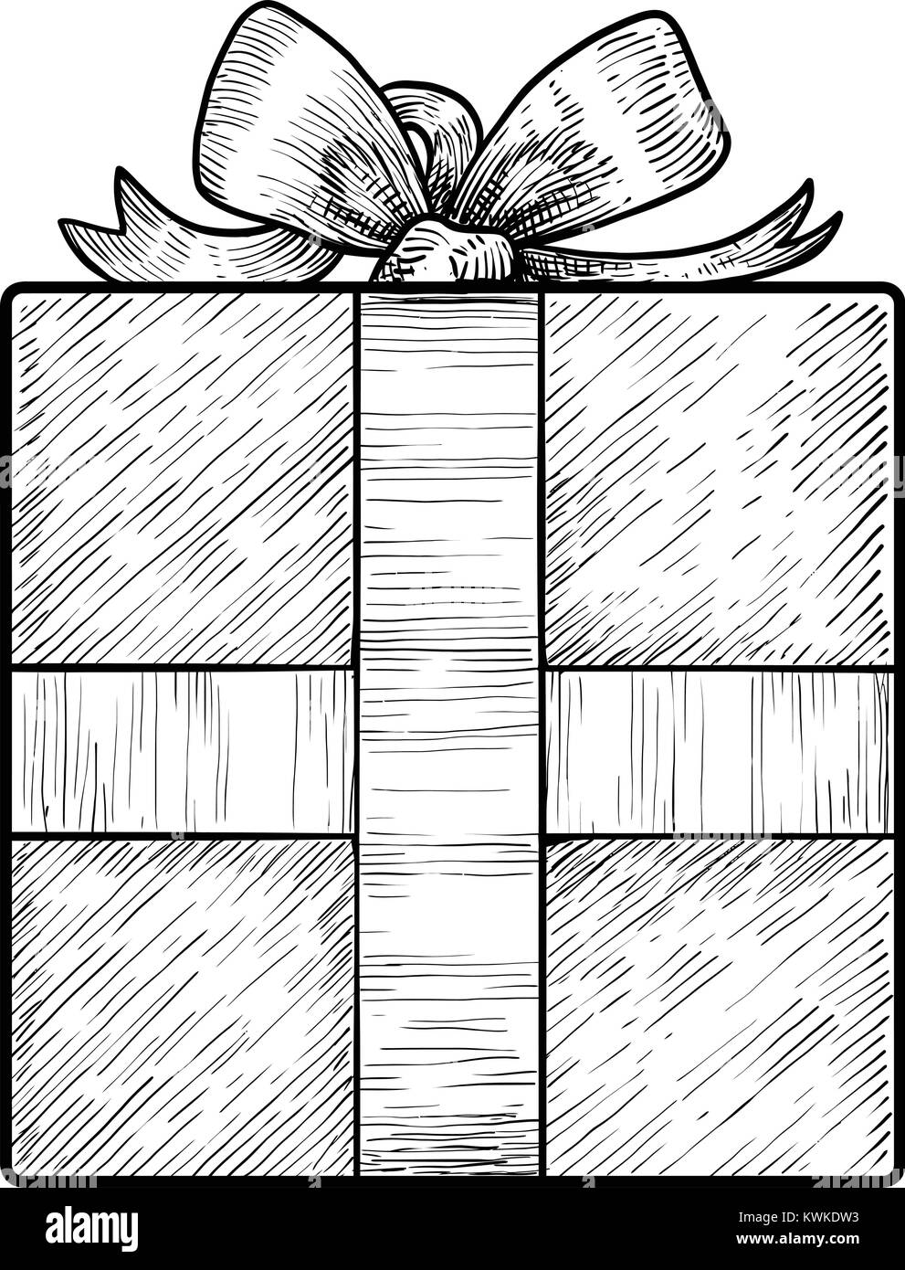 Gift box illustration, drawing, engraving, ink, line art, vector Stock Vector Image & Art - Alamy
