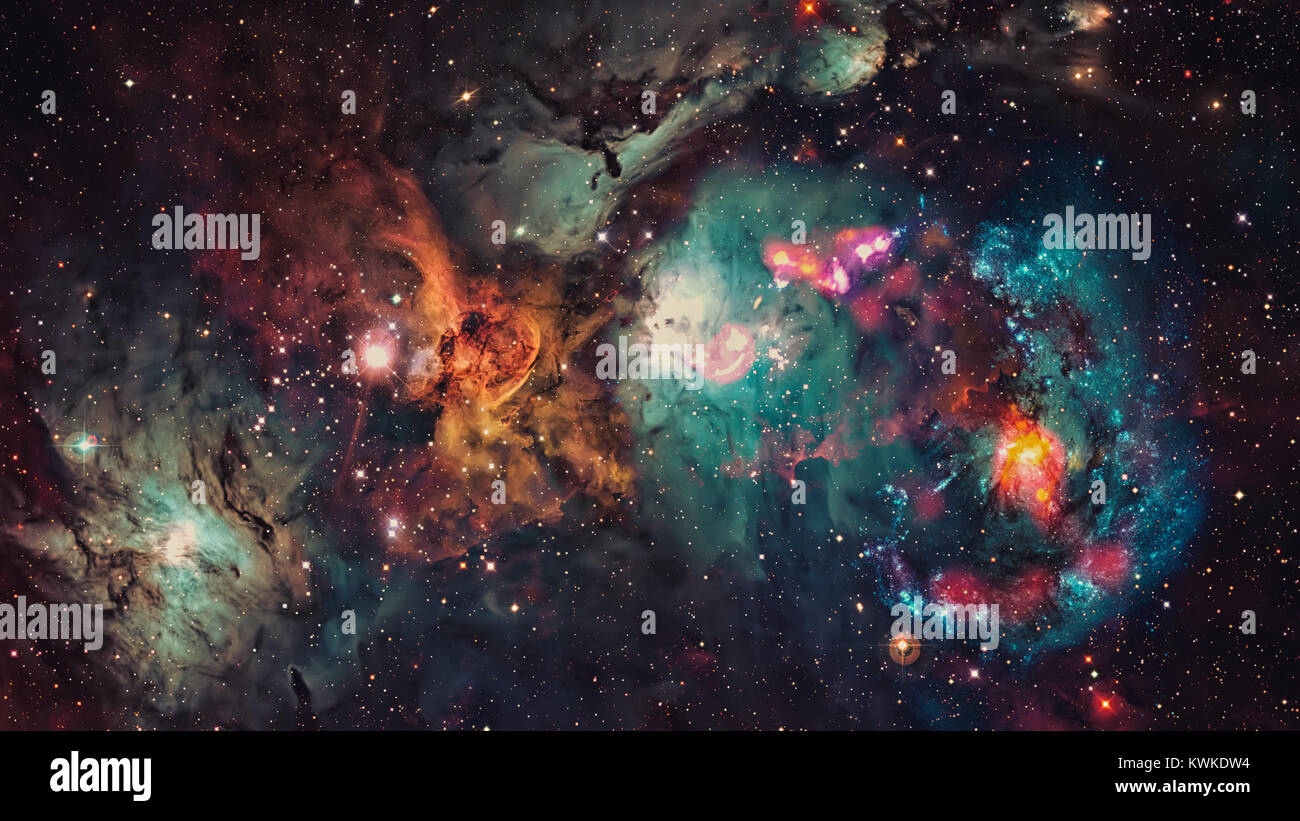 Galaxy and nebula. Elements of this Image Furnished by NASA Stock Photo ...