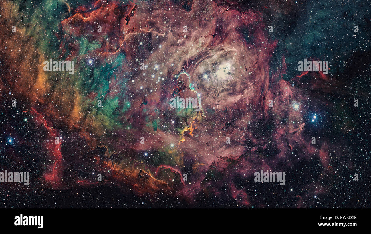 Cosmic clouds of mist on bright colorful backgrounds. Elements of this ...