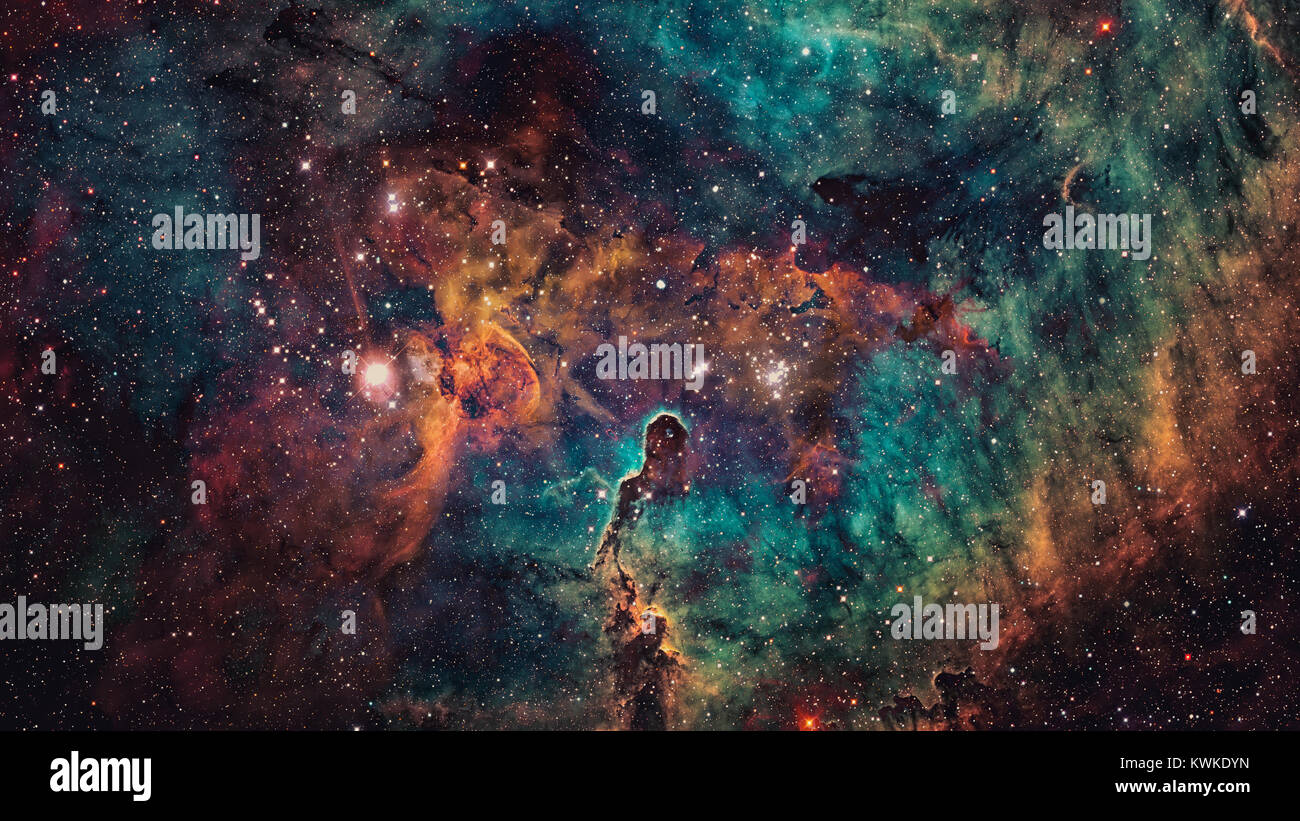 Nebula and galaxies in deep space. Elements of this image furnished by ...