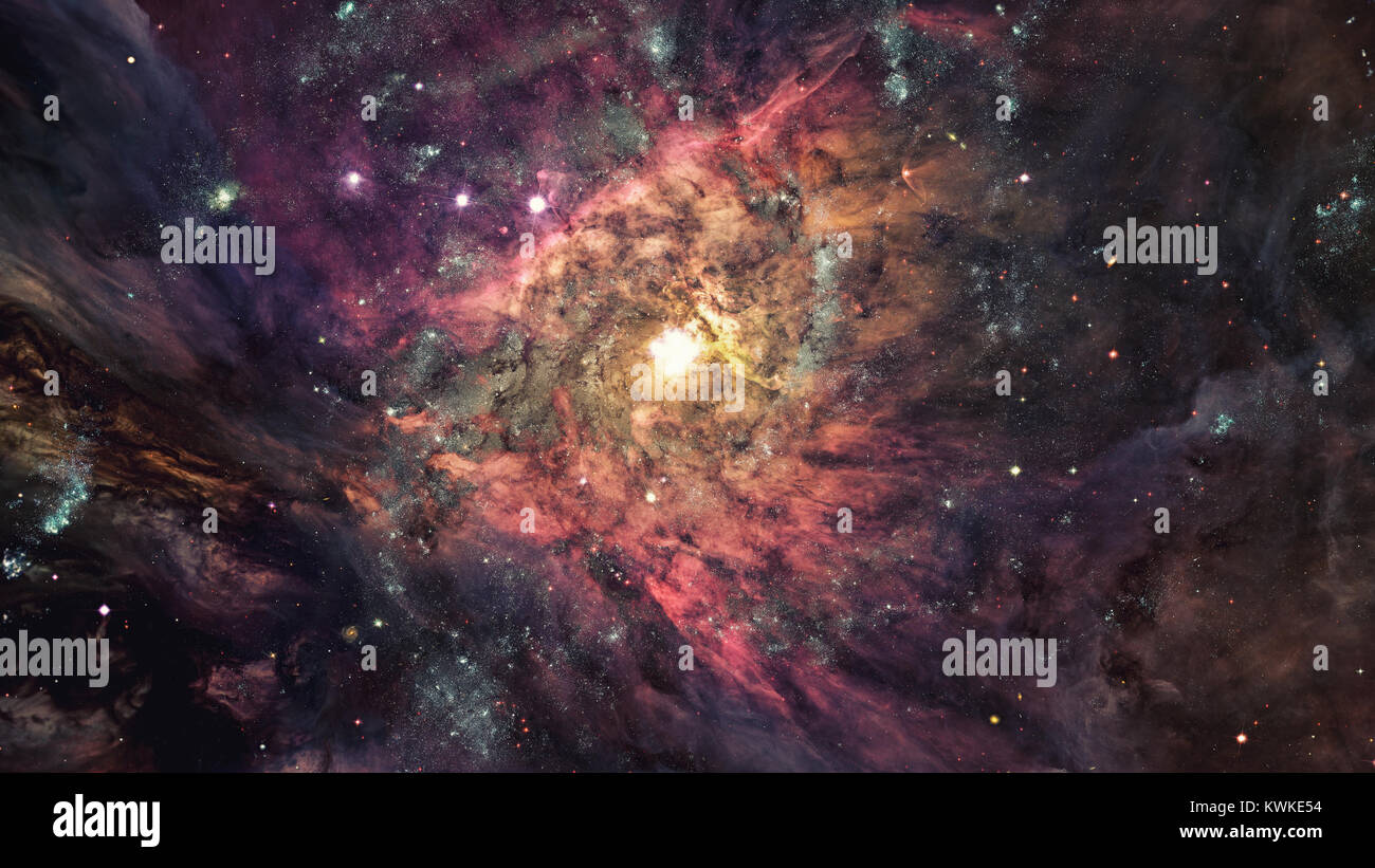 Nebula and galaxies in deep space. Elements of this image furnished by ...