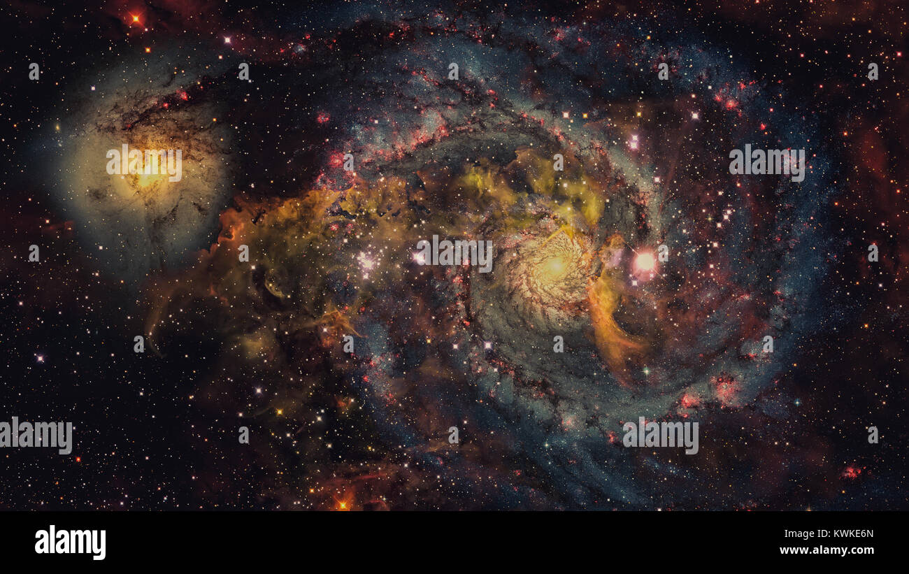 Galaxy and nebula. Elements of this Image Furnished by NASA Stock Photo ...