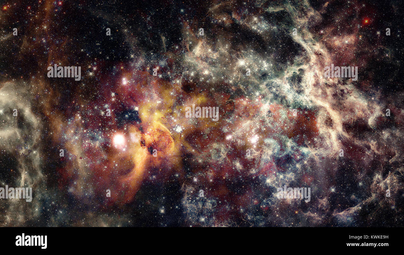 Nebula and galaxies in deep space. Elements of this image furnished by ...