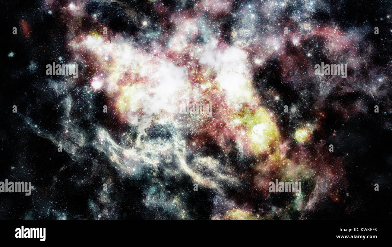 The explosion supernova. Bright Star Nebula. Distant galaxy. Abstract ...