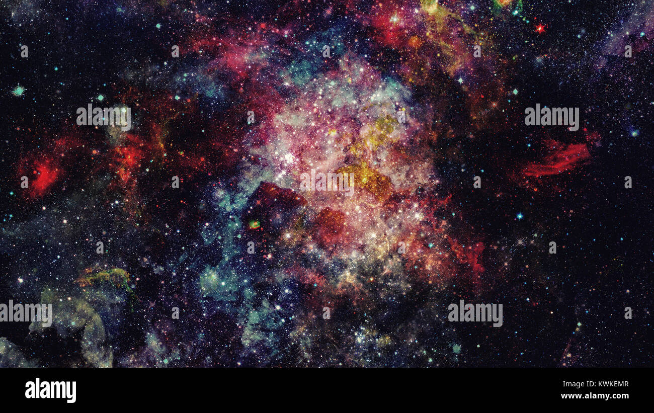 Nebula and galaxies in deep space. Elements of this image furnished by ...