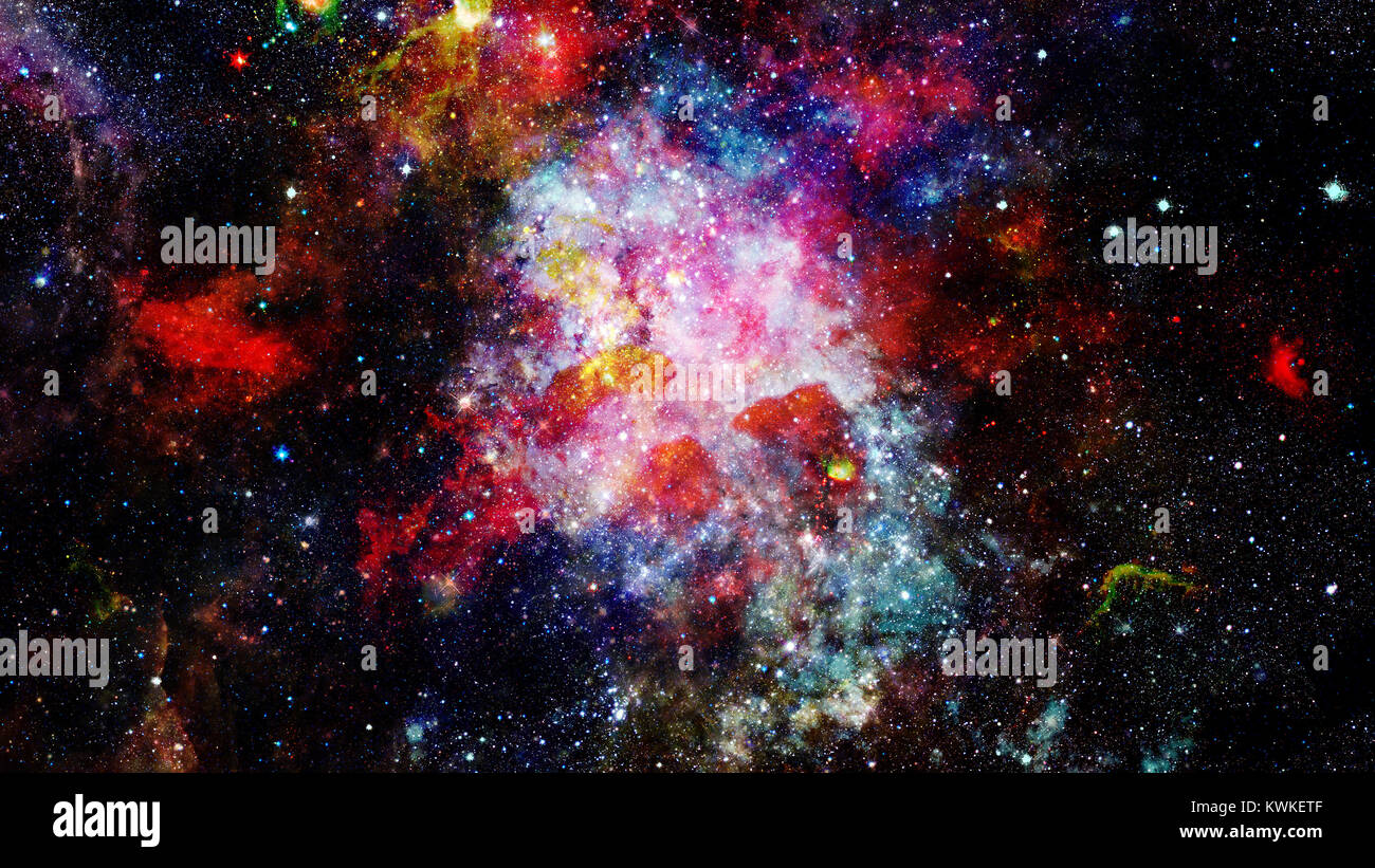 Galaxy and nebula. Elements of this Image Furnished by NASA Stock Photo ...