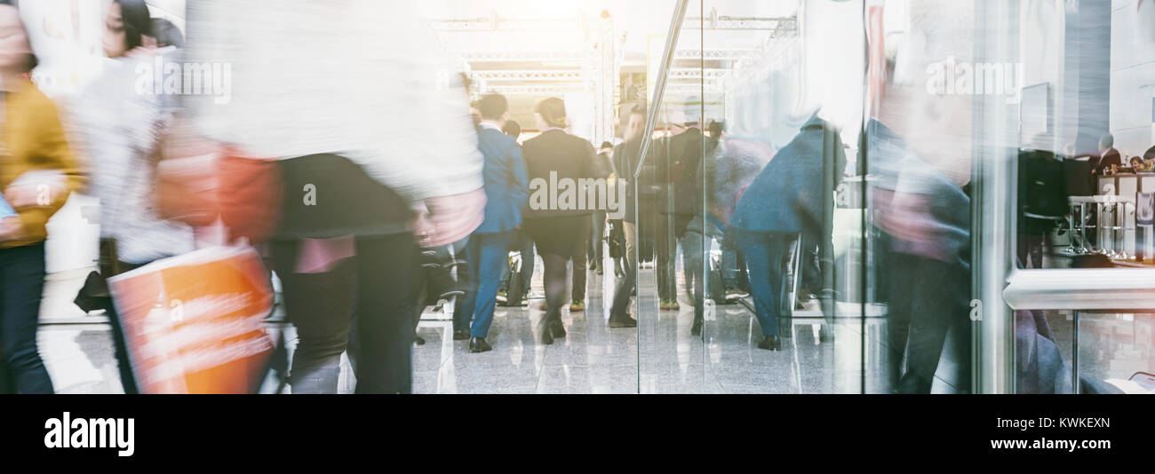 crowd of people rushing in a floor of a shopping center Stock Photo - Alamy