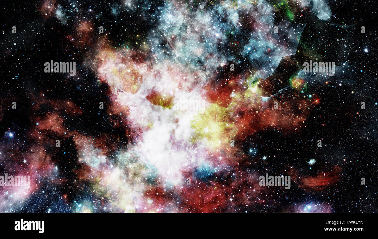 Cosmic clouds of mist on bright colorful backgrounds. Elements of this ...