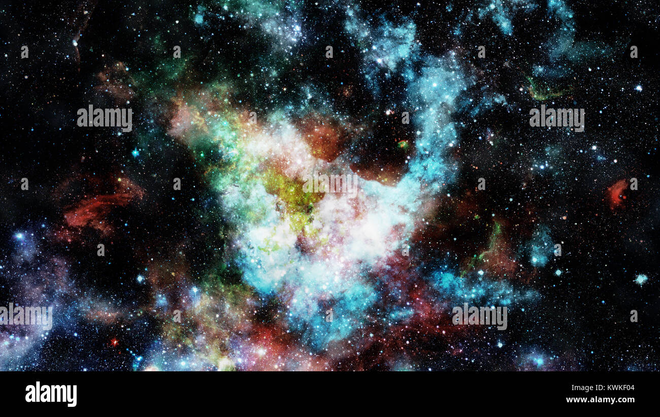 Galaxy and nebula. Elements of this Image Furnished by NASA Stock Photo ...