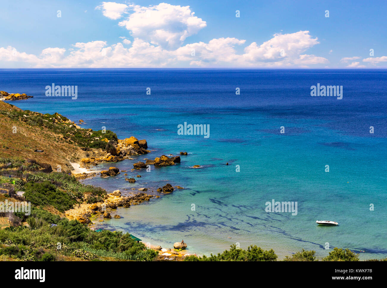 One of the beautiful and peaceful beach in Gozo island in the ...
