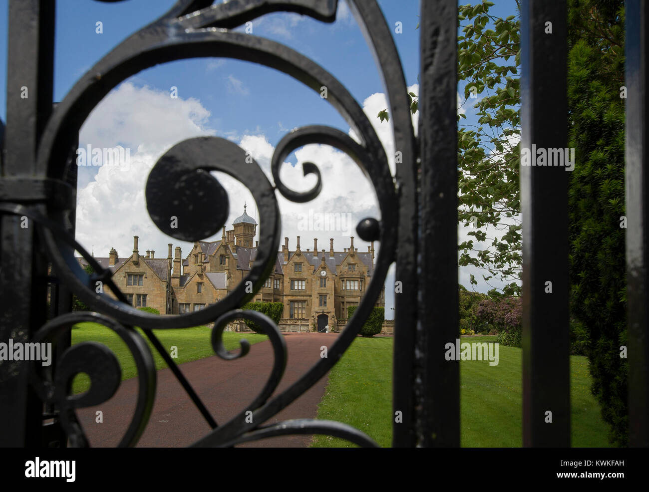 The stately Elizabethan-style mansion Brownlow House in Lurgan, County ...