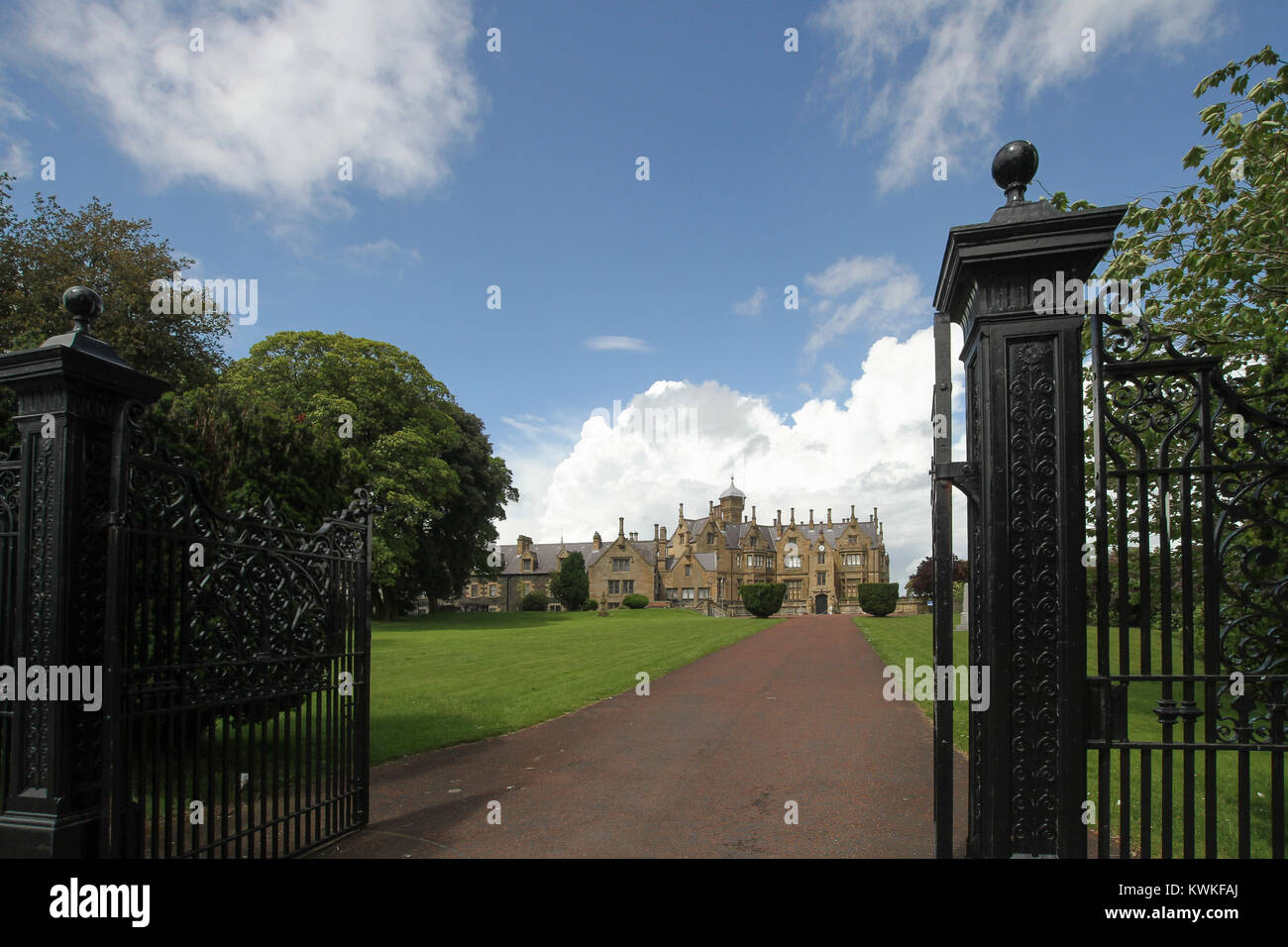 The stately Elizabethan-style mansion Brownlow House in Lurgan, County ...