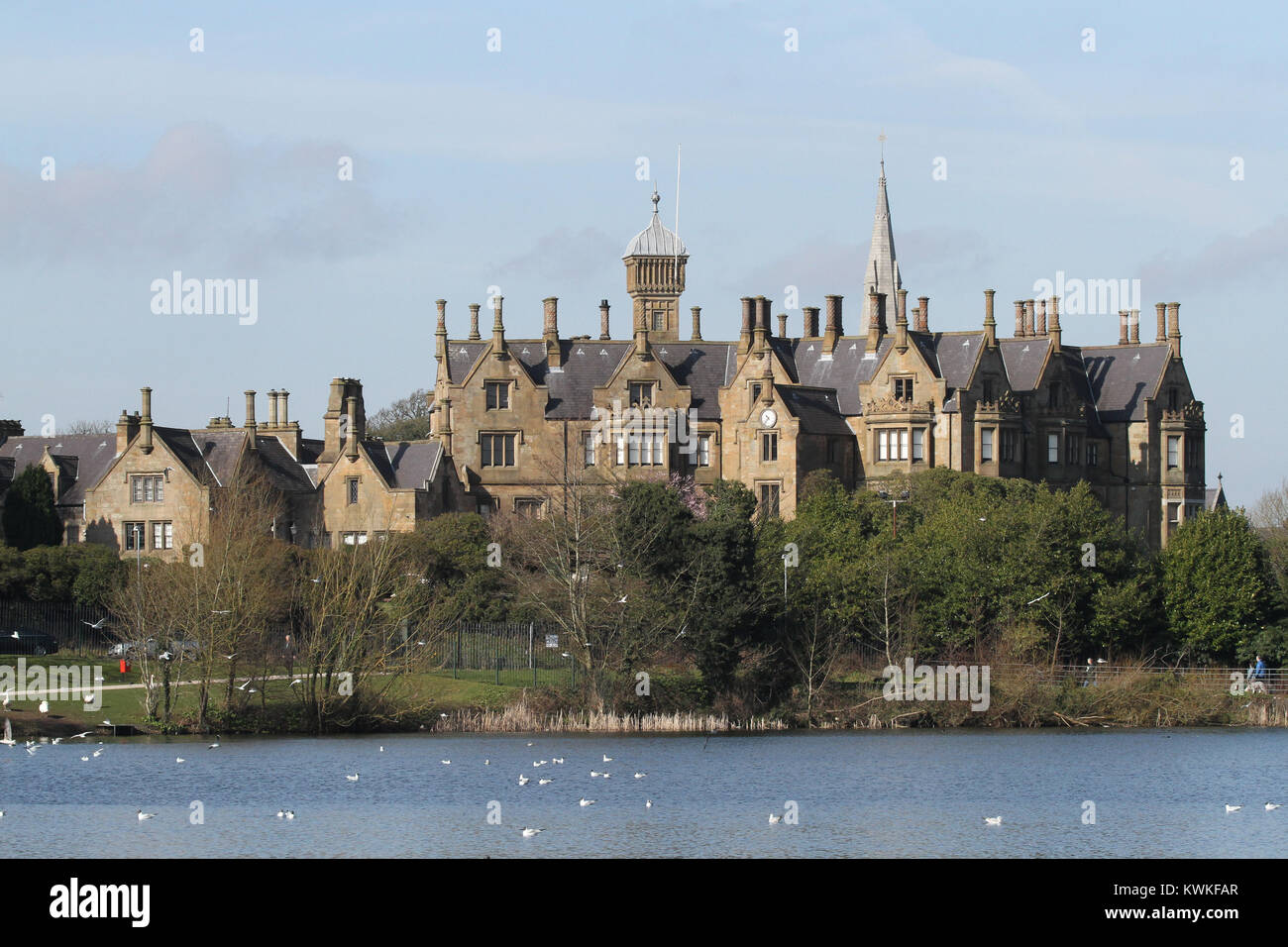 Brownlow House and Lurgan Park Lake in County Armagh Northern Ireland ...