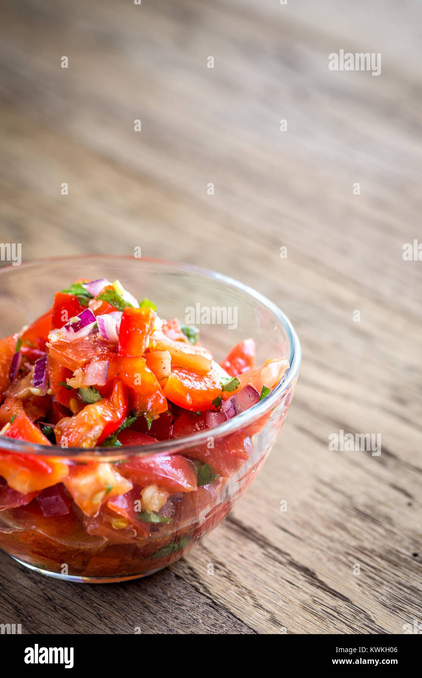 Bowl of salsa Stock Photo - Alamy