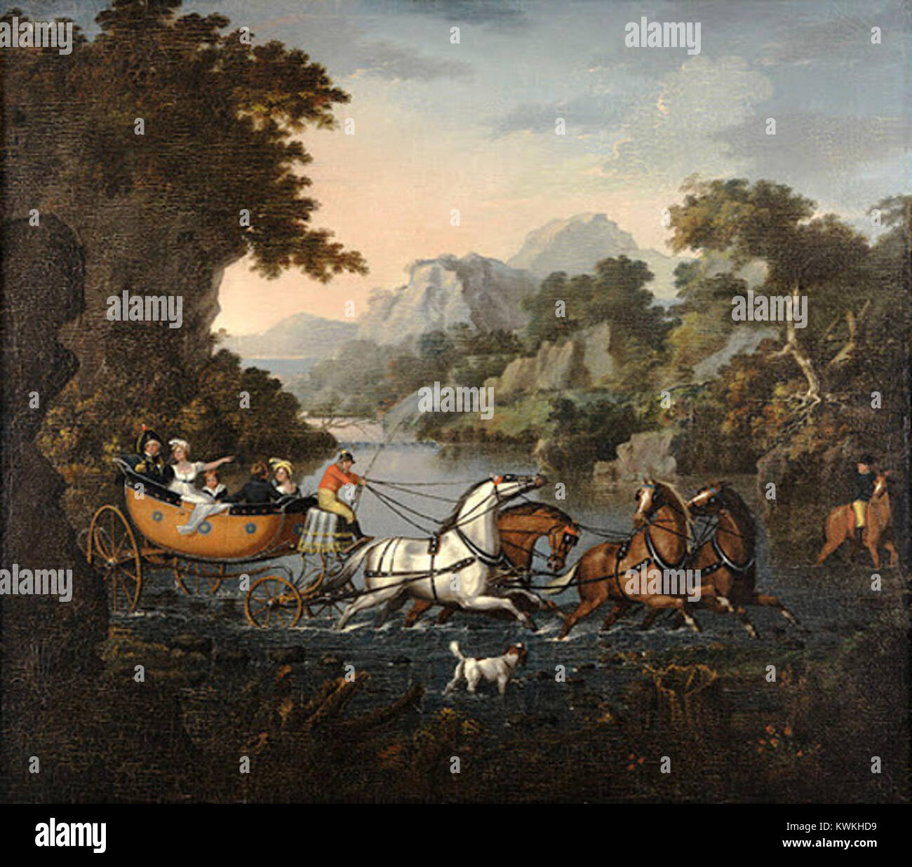 Jane Stuart, Coach Fording a Stream Stock Photo - Alamy