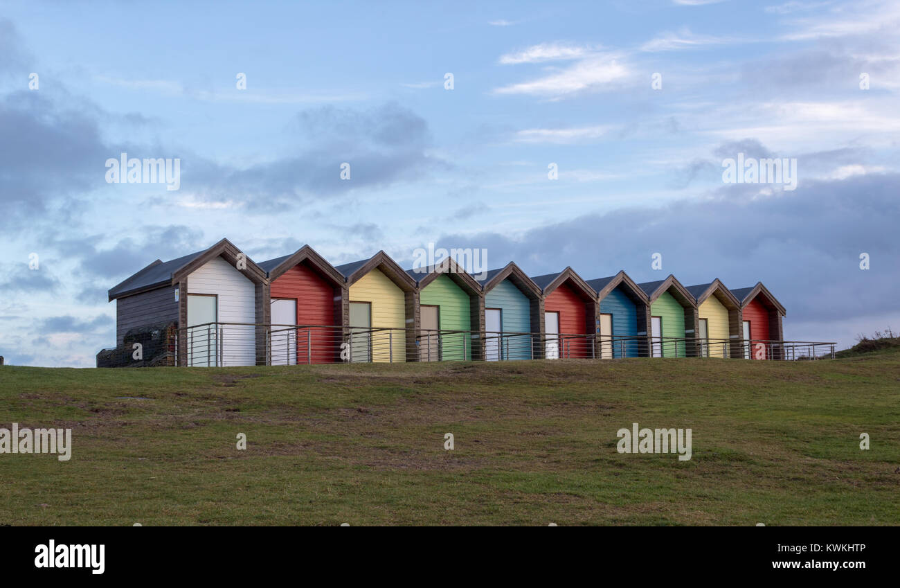 Beach huts multi colored hi-res stock photography and images - Alamy