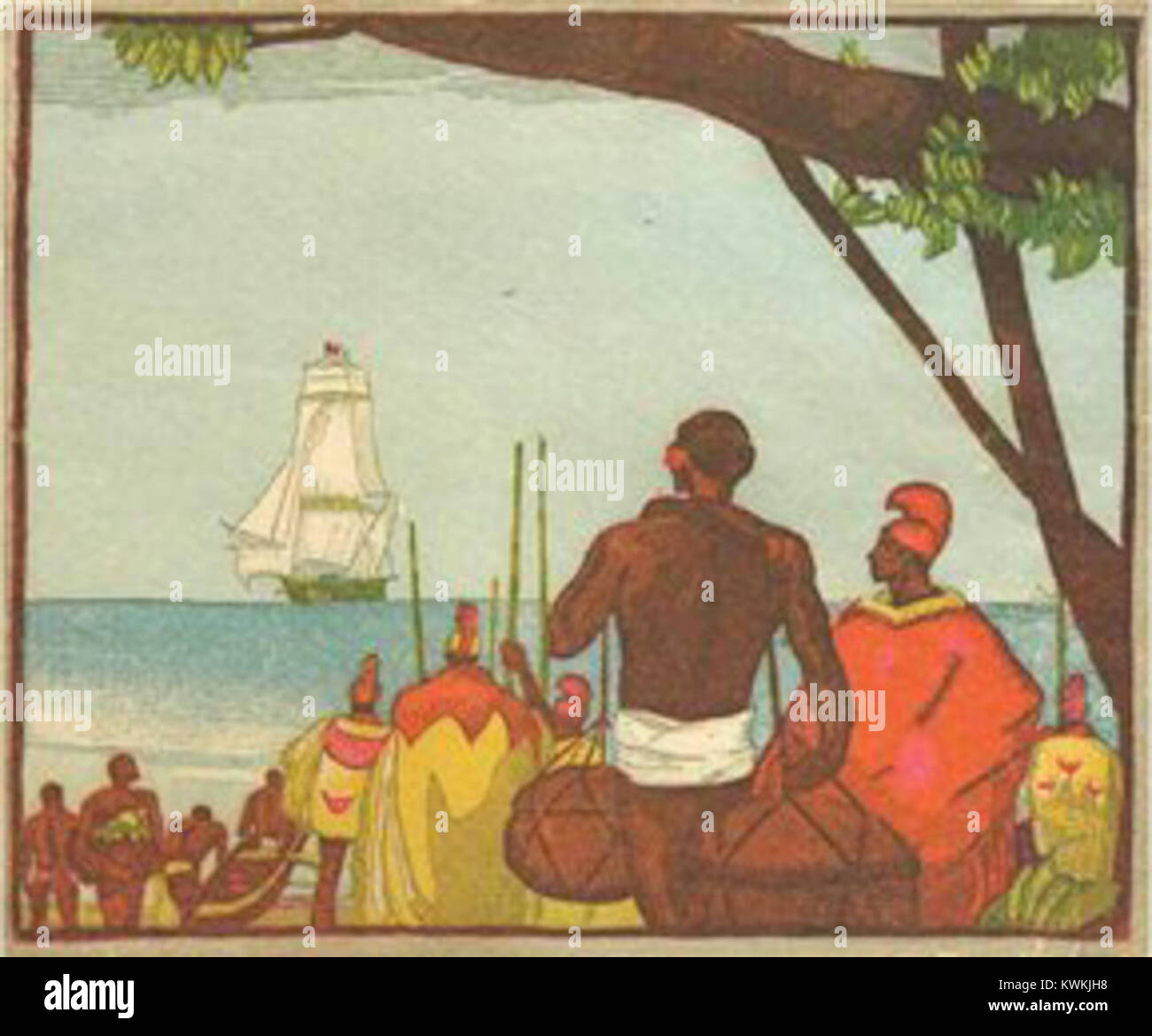 'Ship on the Horizon' is a woodblock print by Arman Manookian ...