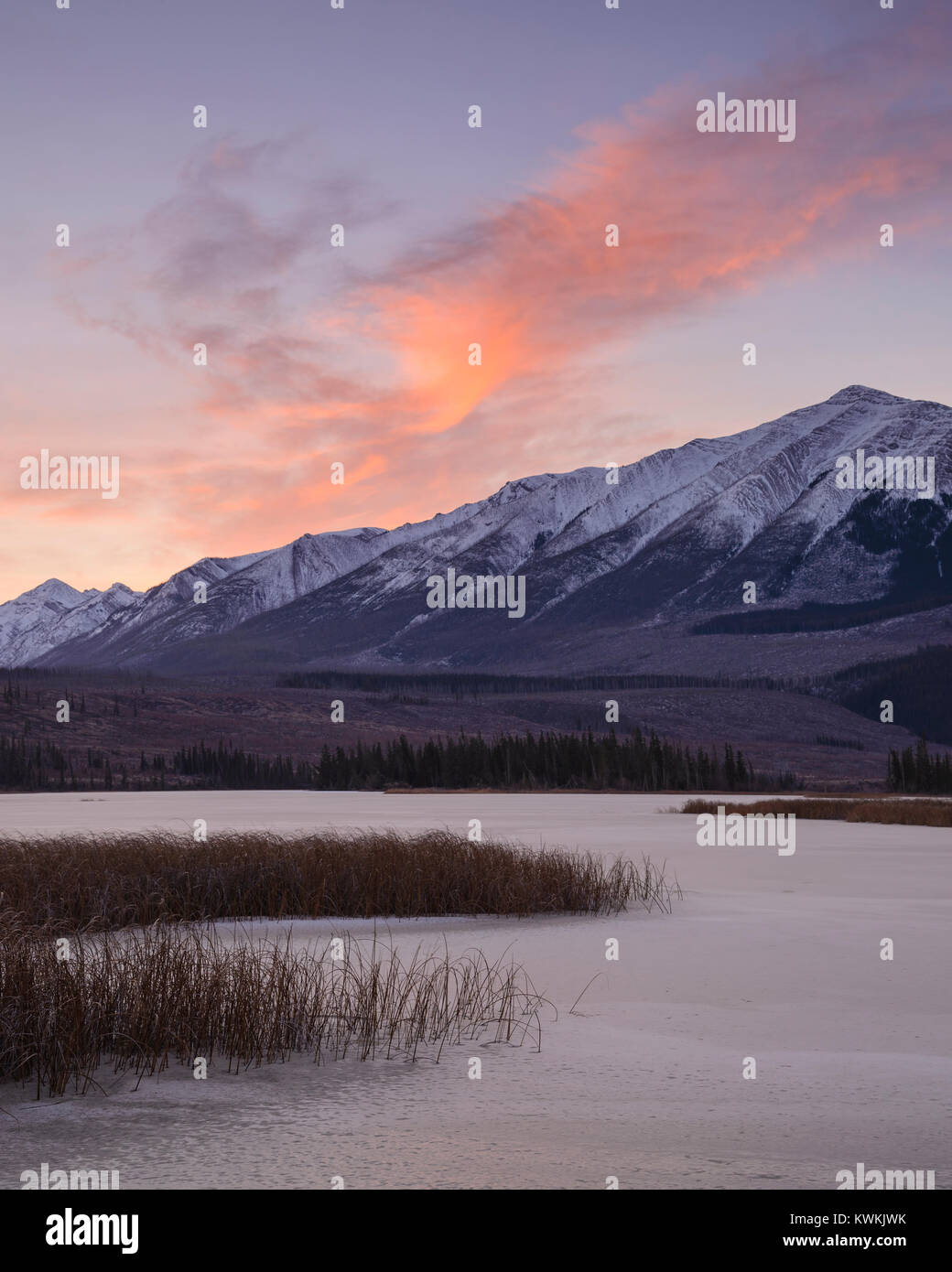 Jasper national park frozen over hi-res stock photography and images ...