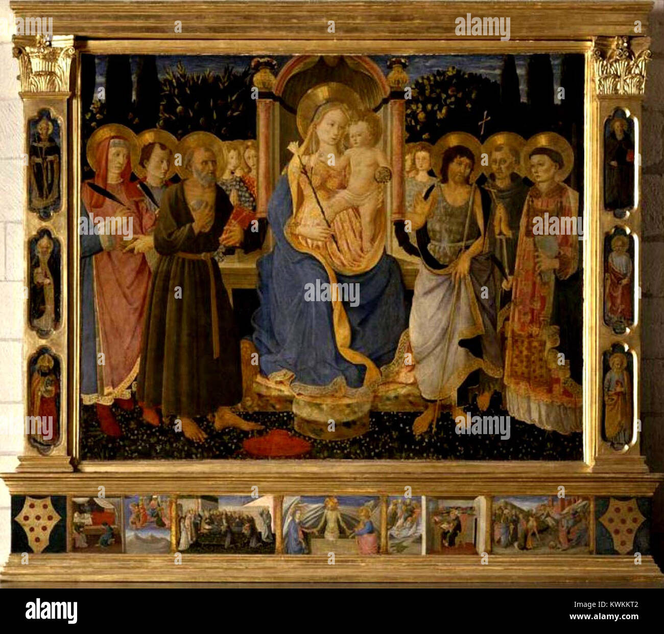This artwork by Zanobi Strozzi depicts the Virgin Mary and child ...