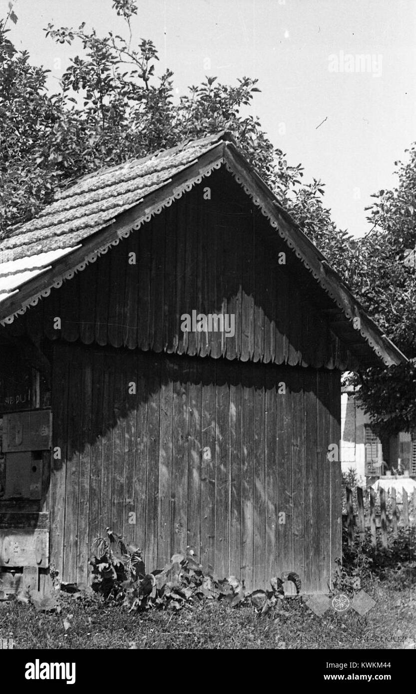 Photograph from 1961 showing a traditional cebelnjak structure in ...
