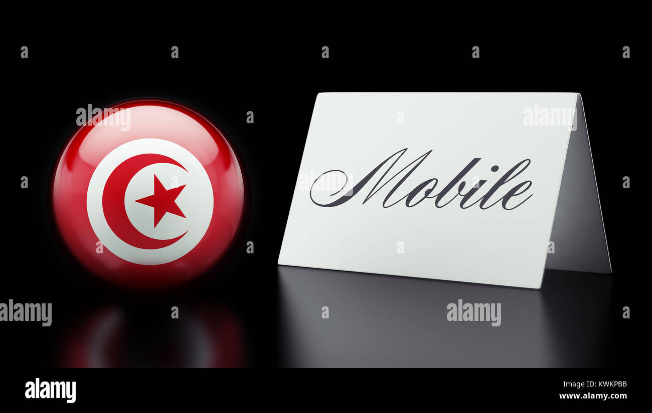 Tunisia High Resolution Mobile Concept Stock Photo - Alamy