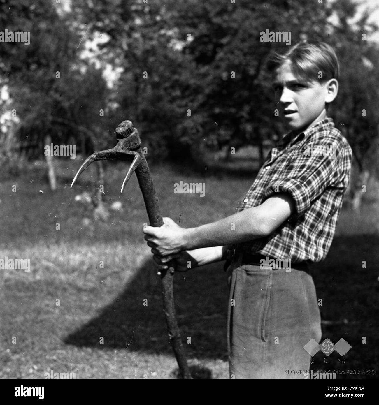Artifact agricultural tool Black and White Stock Photos & Images - Alamy