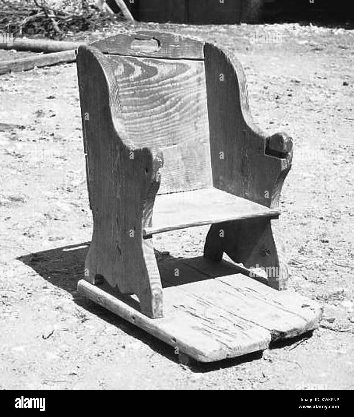 A cropped image showing a traditional 'Tronck', a type of small chair ...