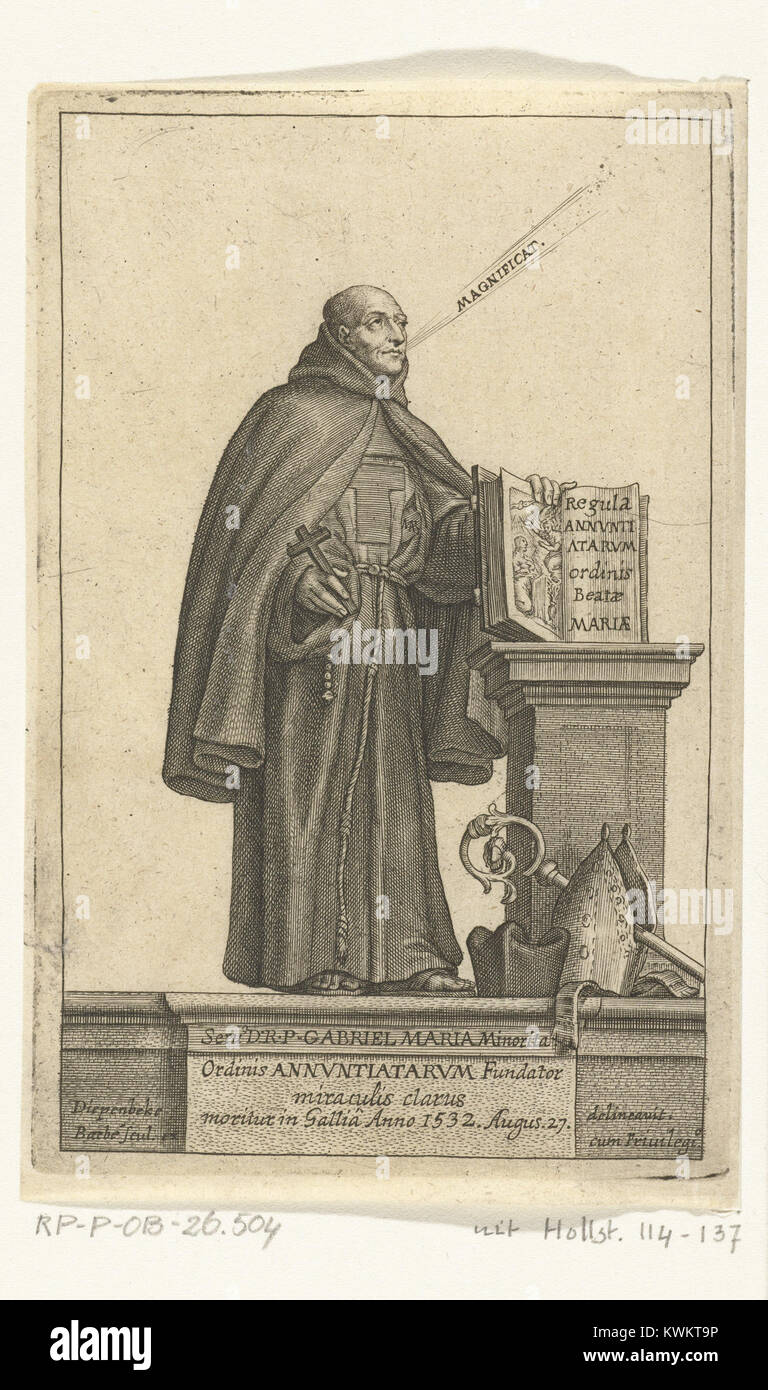 A painting depicting Franciscan brother Gabriel Maria, painted by Jan ...