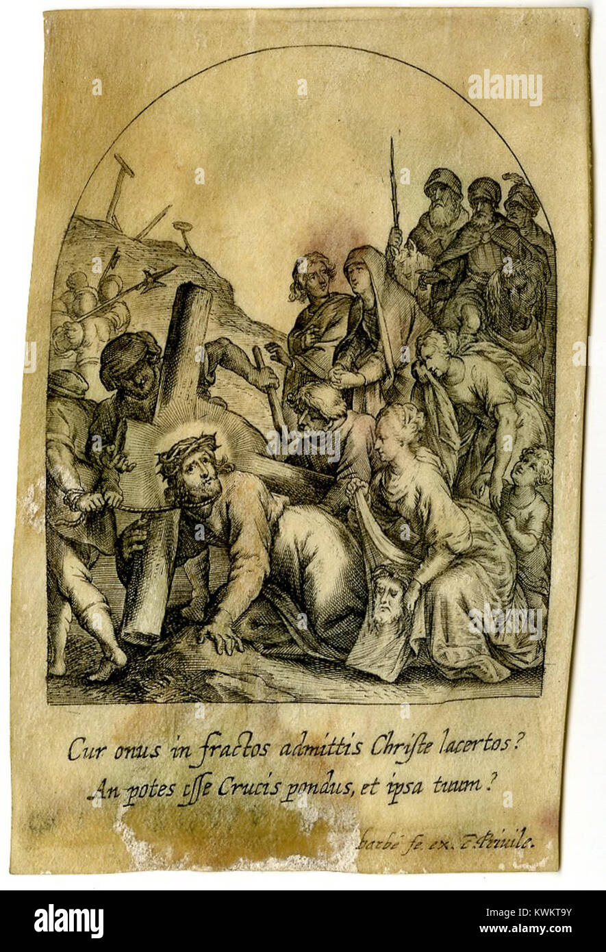 Christ carrying the cross to calvary hi-res stock photography and ...