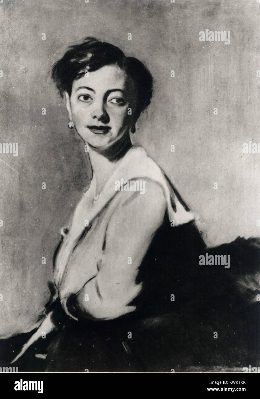 A portrait of Janina Tarasiewiczówna, a Polish figure known from the ...