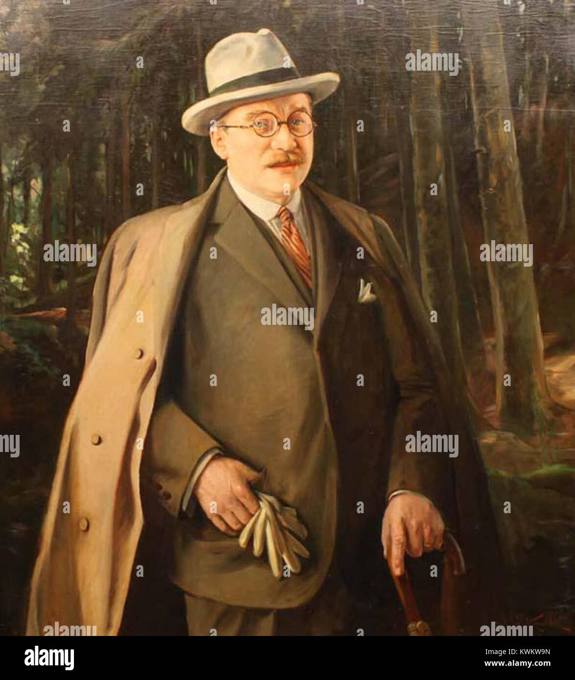 A portrait titled Muž s pláštěm (Man with a Cloak) by Czech artist Jan ...