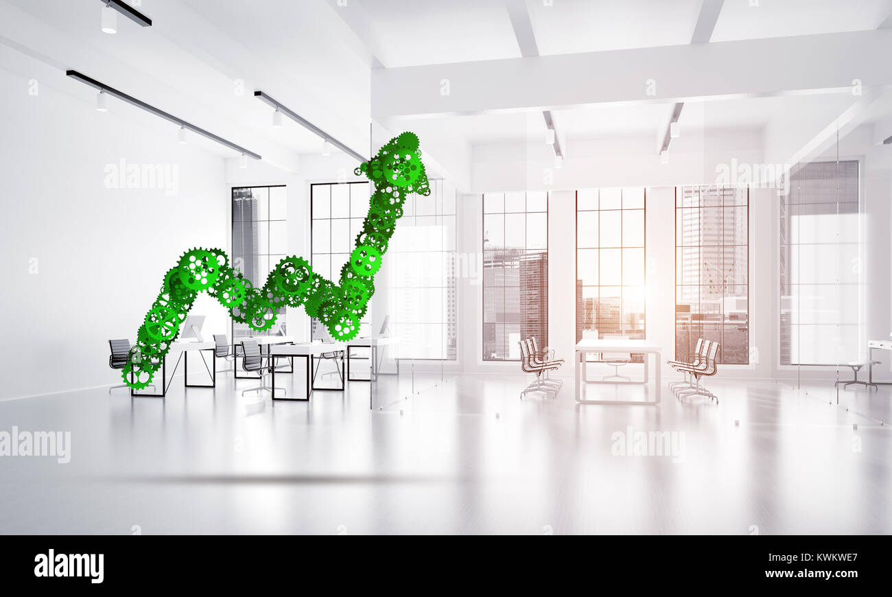 Concept of progress and income in business presented by going up arrow ...