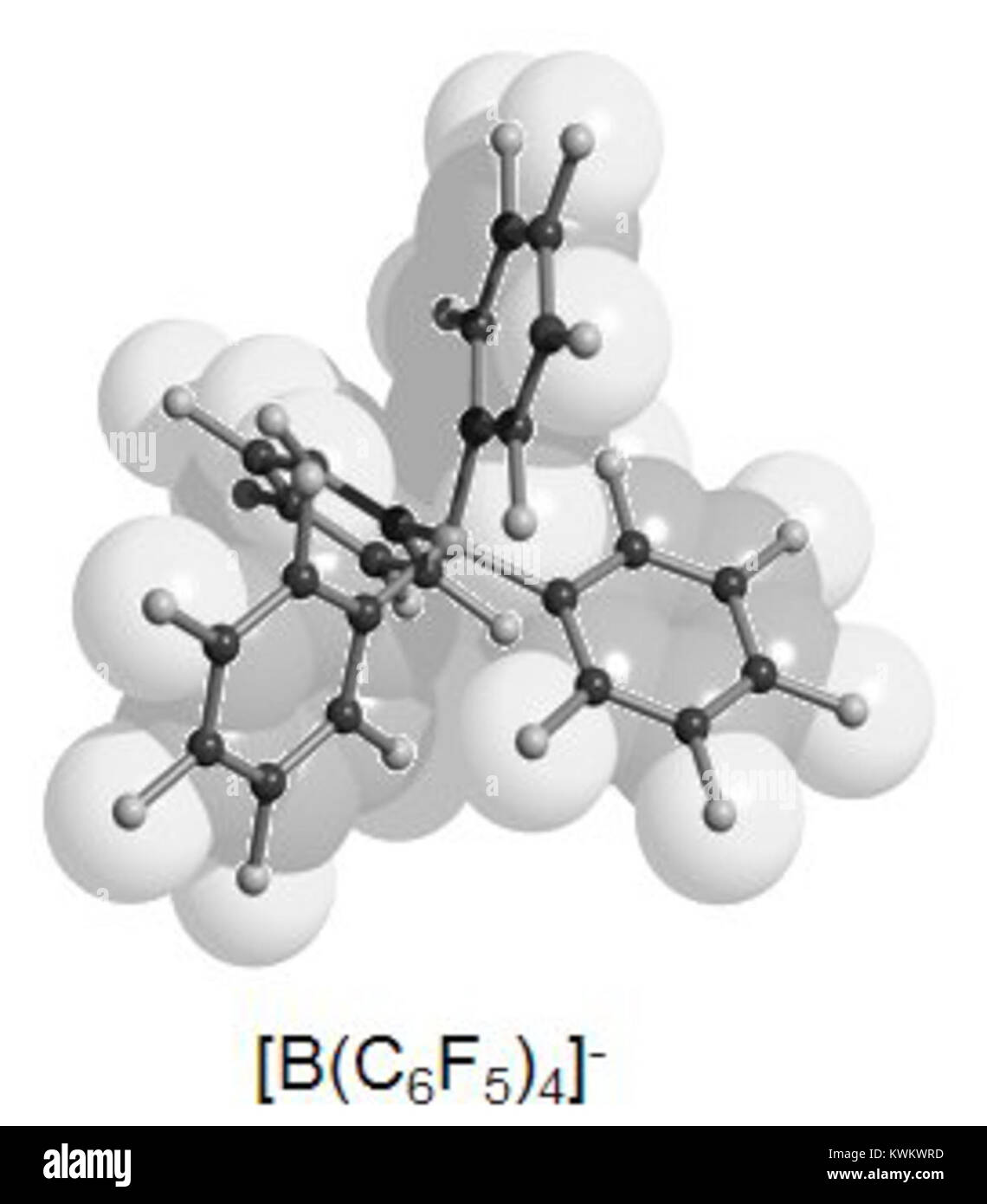 A chemical compound represented as (B(C6F5)4), known for its use in ...