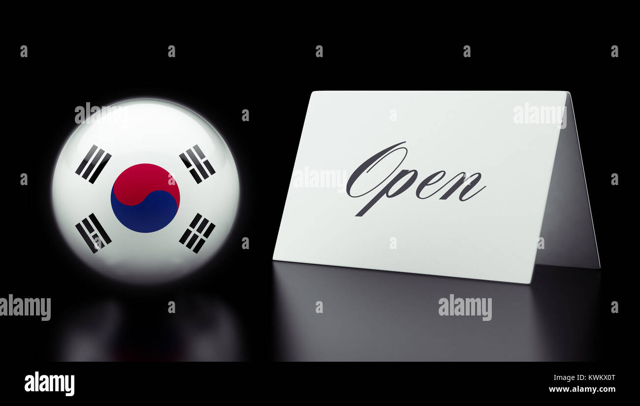 South Korea High Resolution Sign Concept Stock Photo - Alamy