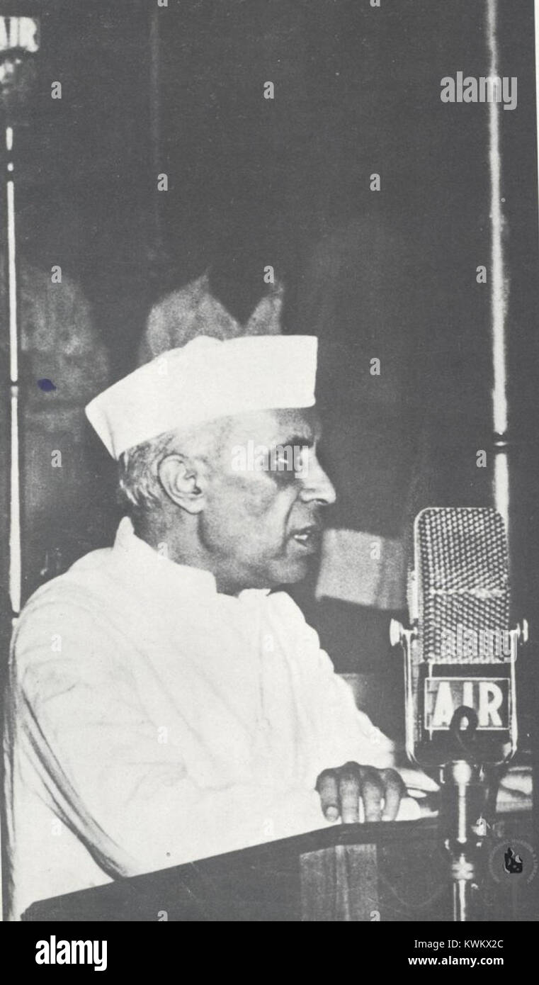 Tryst with destiny | jawaharlal nehru hi-res stock photography and ...
